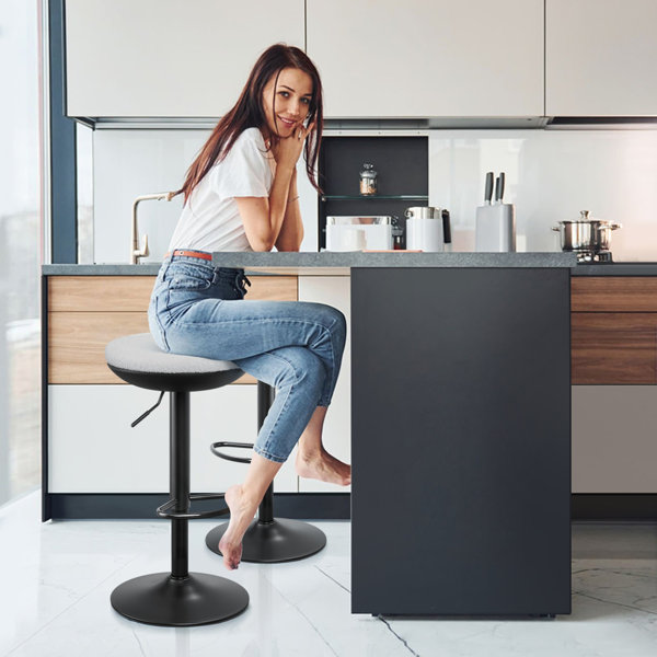 George Oliver Standing Desk Chair, Ergonomic Perching Stool, Height Adjustable, Round 360 ...